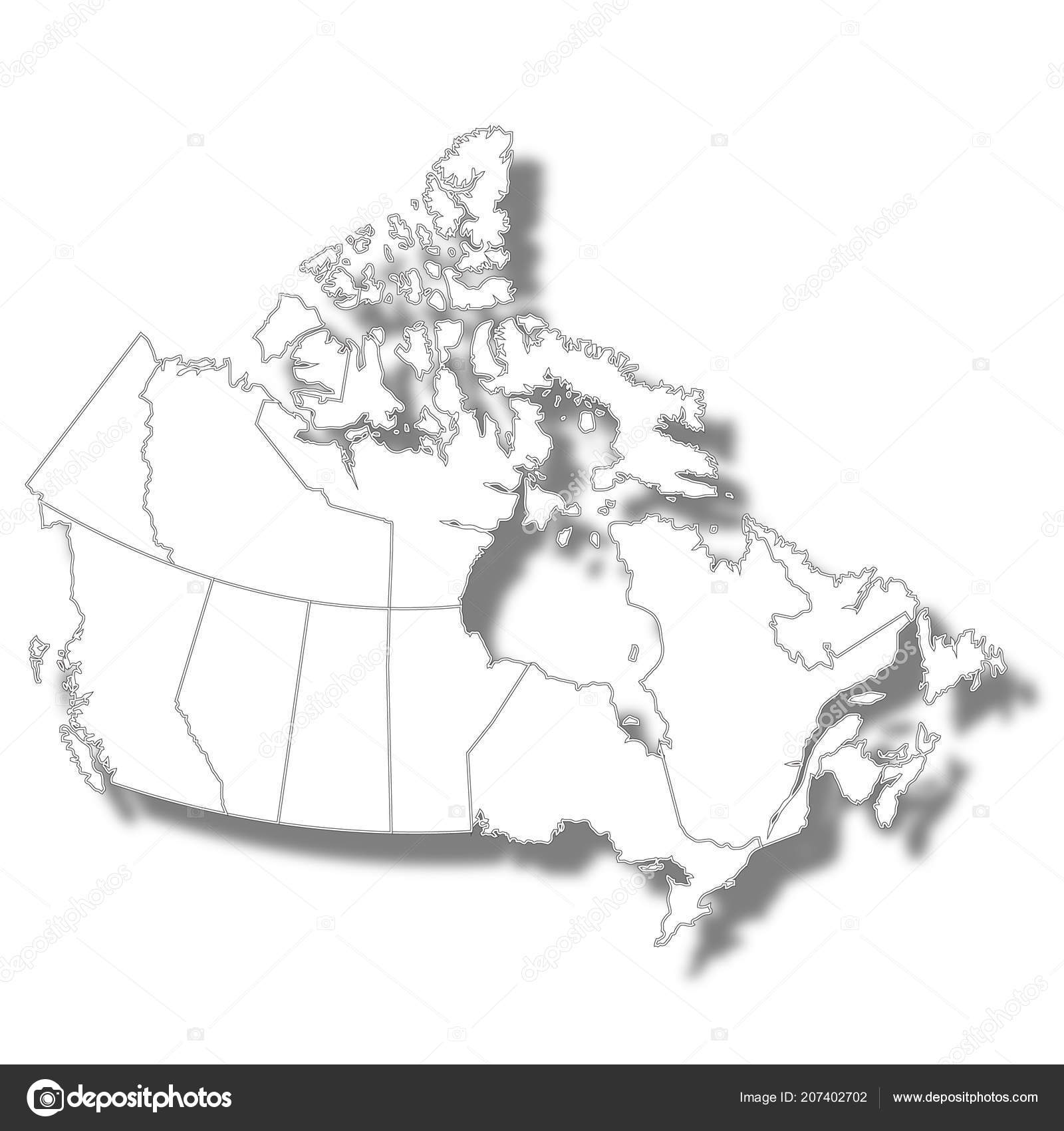 Canada Country Map Icon Stock Vector Image by ©JBOY24 #207402702