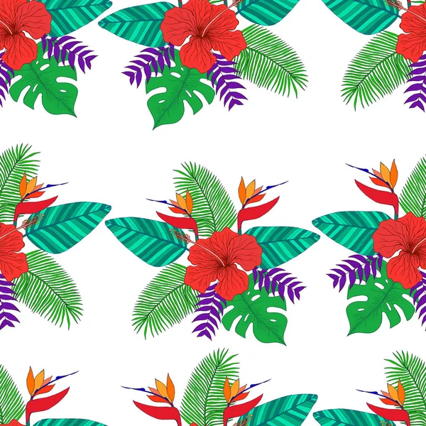 Tropical seamless pattern imágenes de stock de arte vectorial | Depositphotos