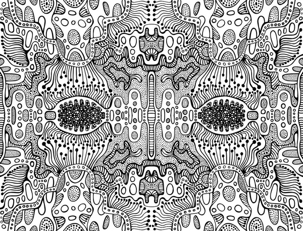 Coloring page abstract pattern, maze of ornaments. Psychedelic s Stock ...