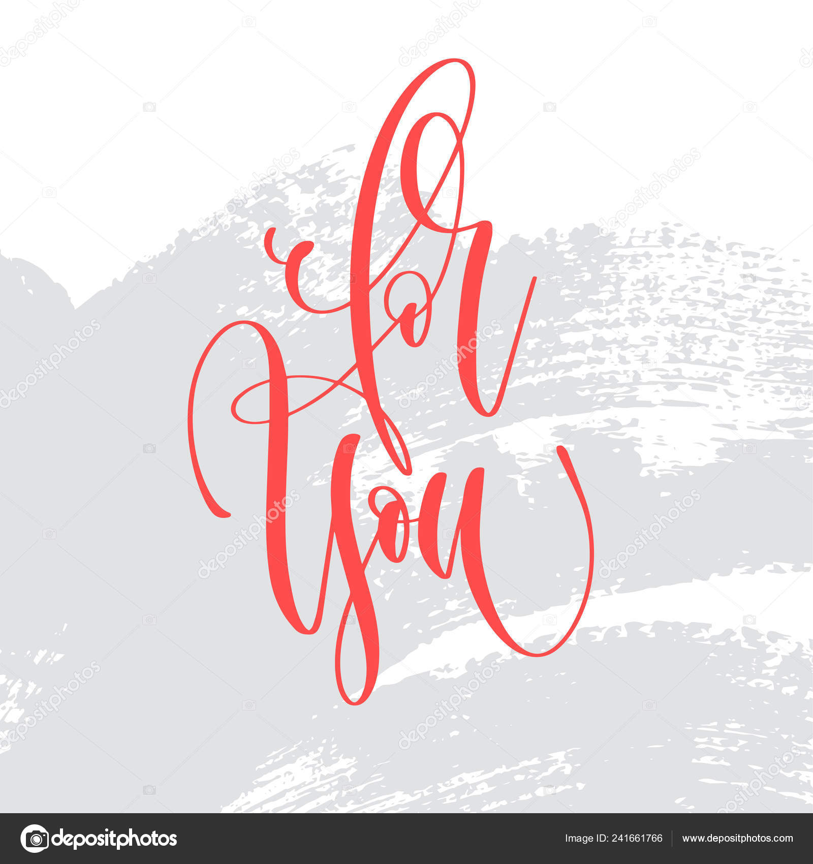 For you - hand lettering inscription text to valentines day Stock ...