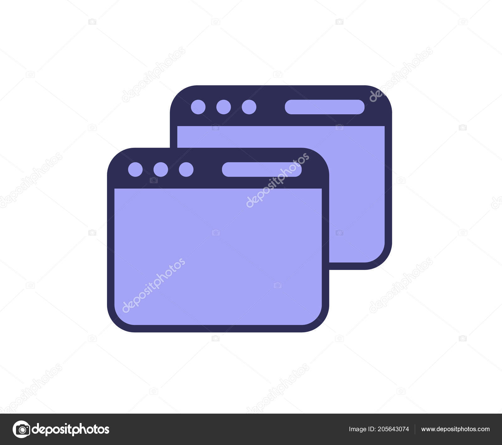 Interface windows icon, computer application. Line colored vector ...
