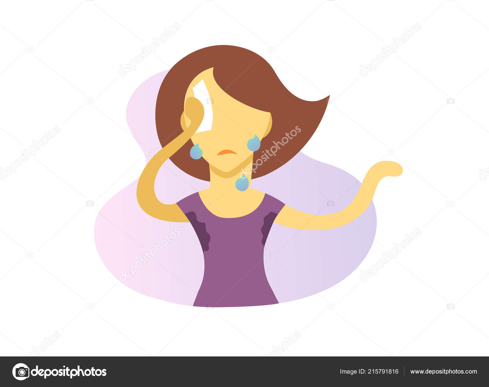Sweating Cartoon Girl