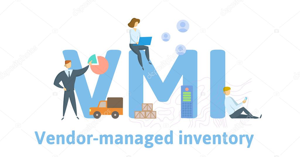VMI, Inventario Administrado por el Vendedor. Concepto con palabras ... VMI, Inventario Administrado por el Vendedor. Concepto con palabras ...