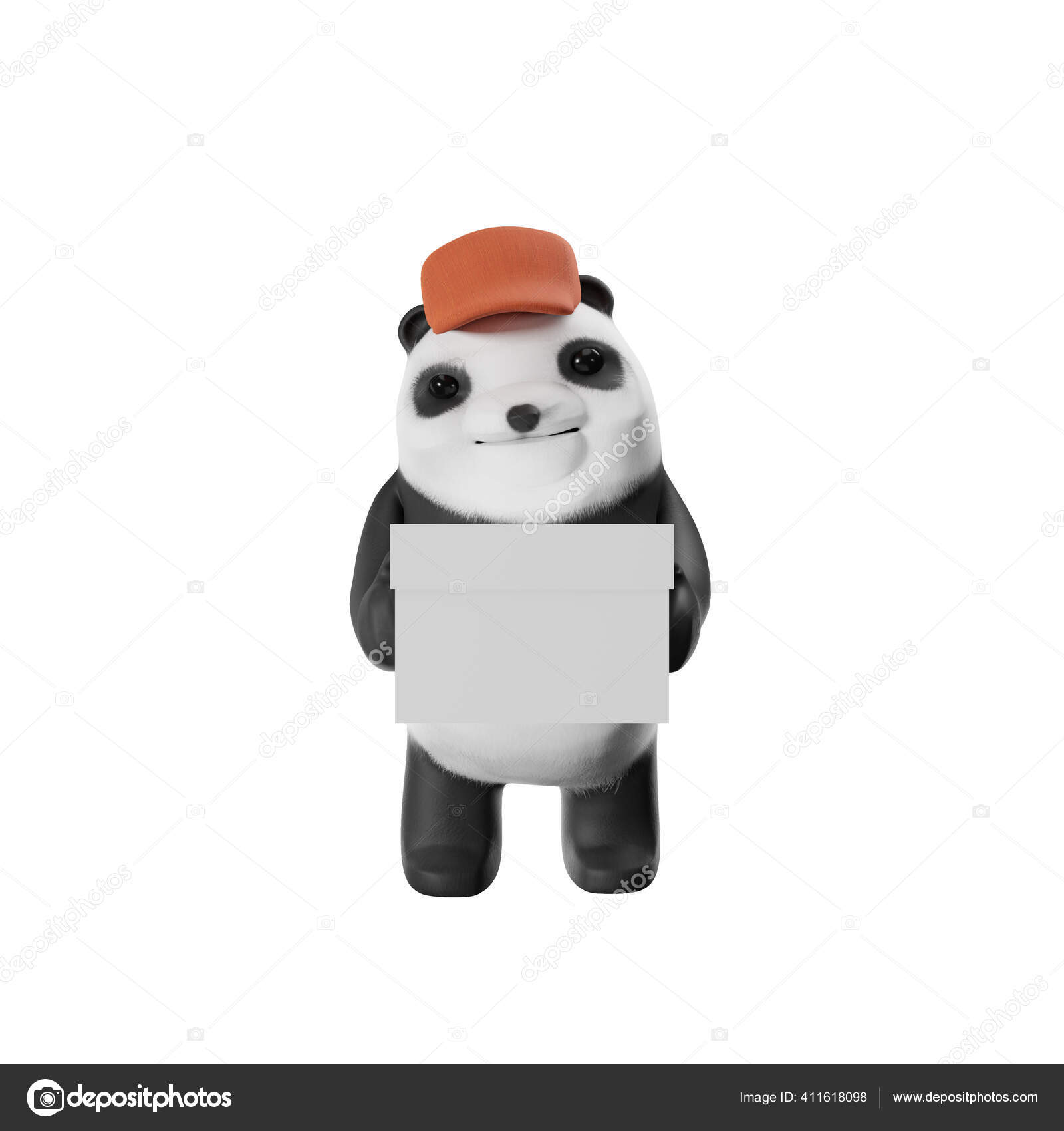 Panda Mascot Render Clipping Pat — Stock Photo © pongsuwan #411618098