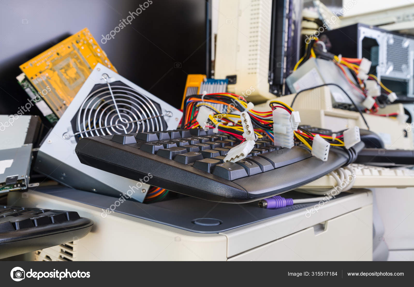 Pile Of Computer Parts