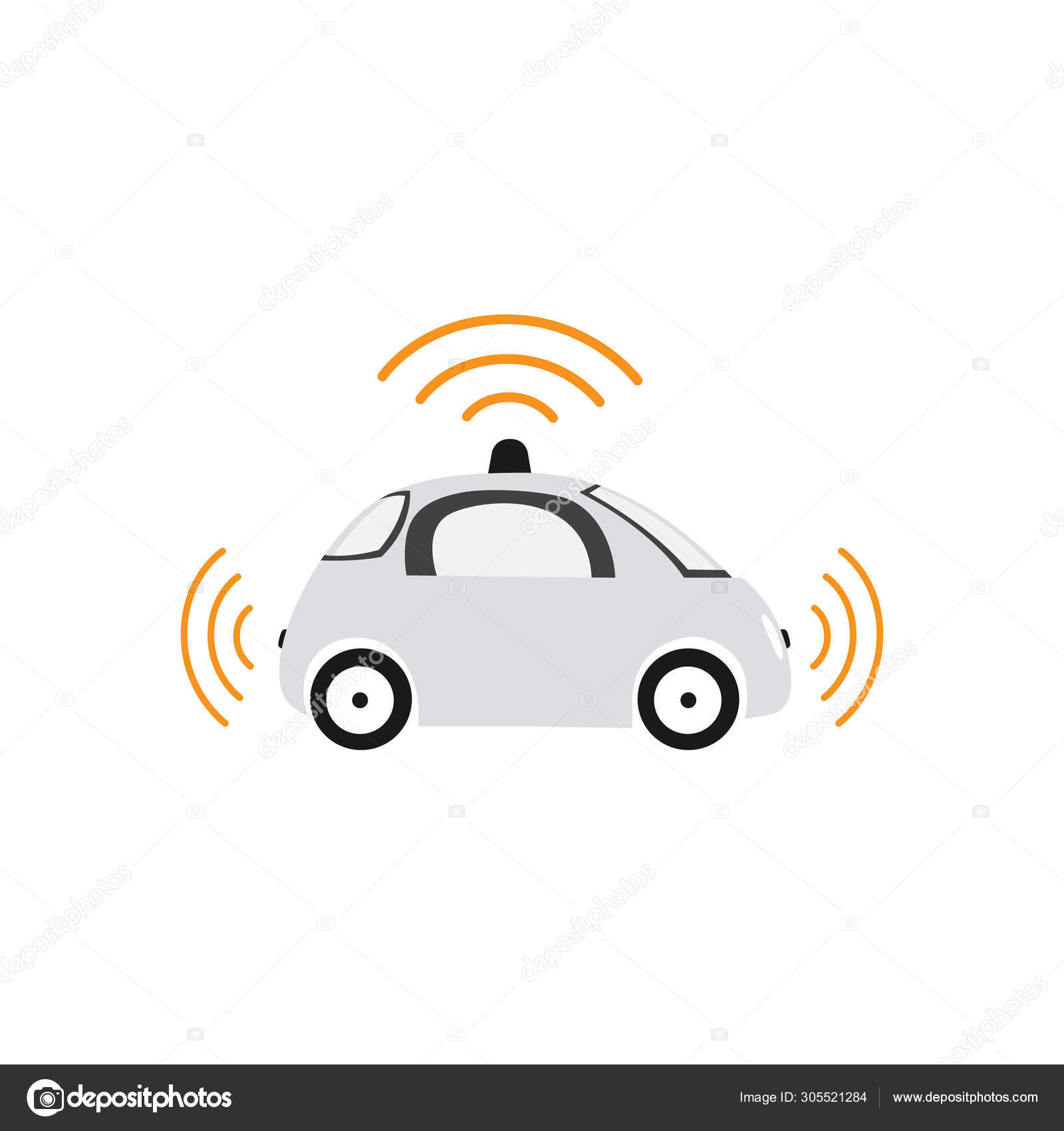 Autonomous self driving car vector image design illustration — Stock ... Autonomous self driving car vector image design illustration — Stock ...