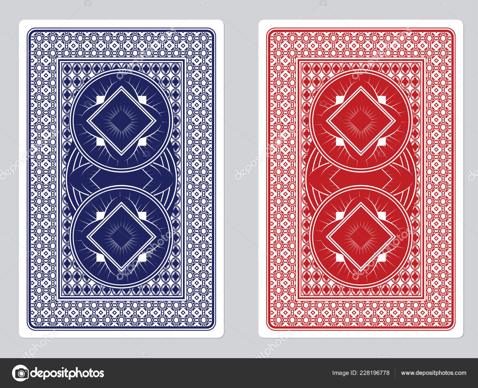 Playing Card Back Designs Stock Vector Image by ©gleighly #228196778