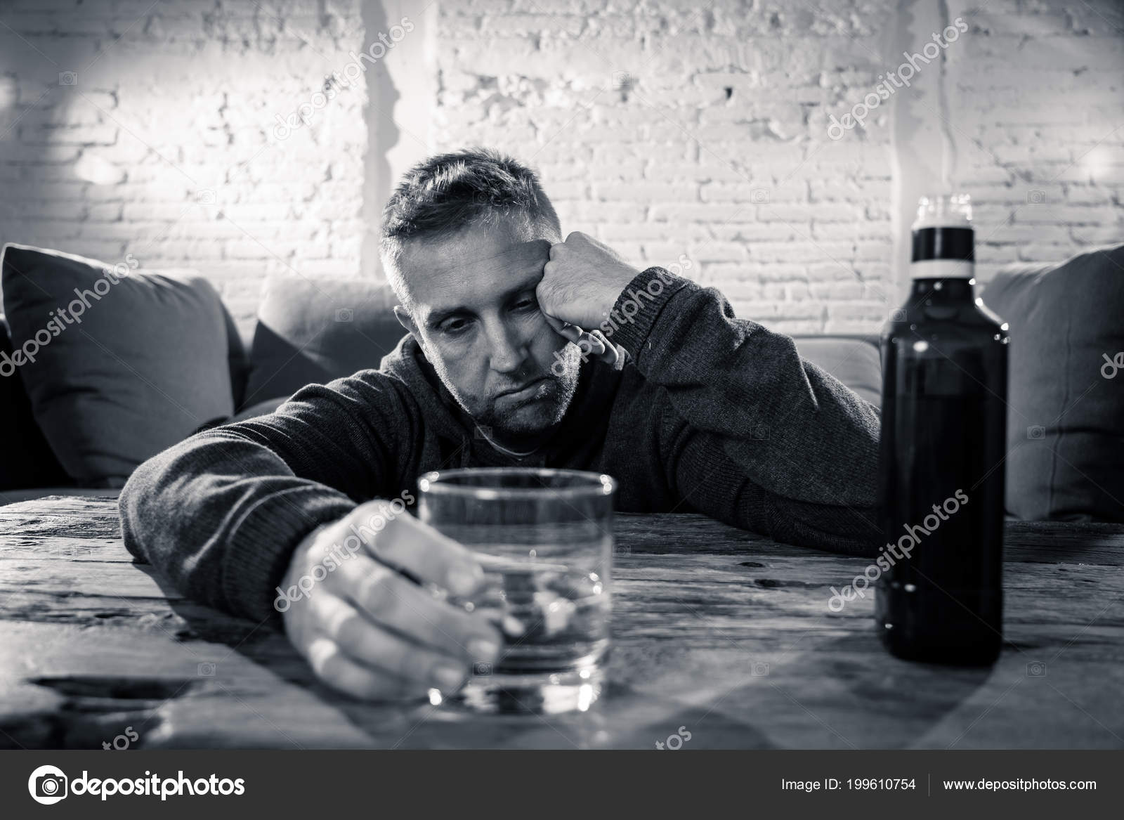 Depressed Guy Drinking