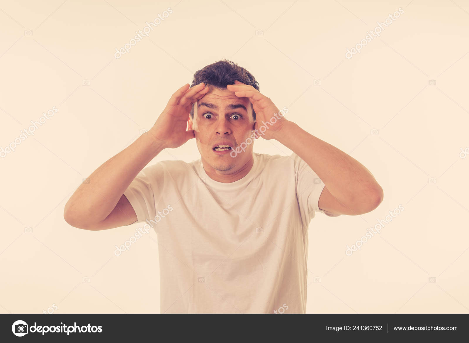 Scared Faces Of People