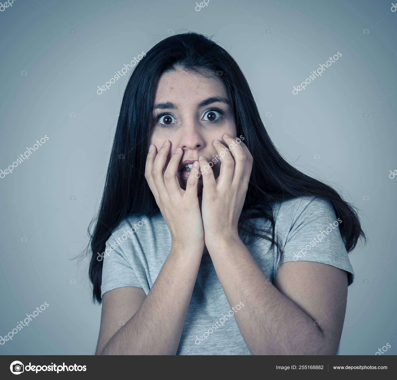 Scared Faces Of People