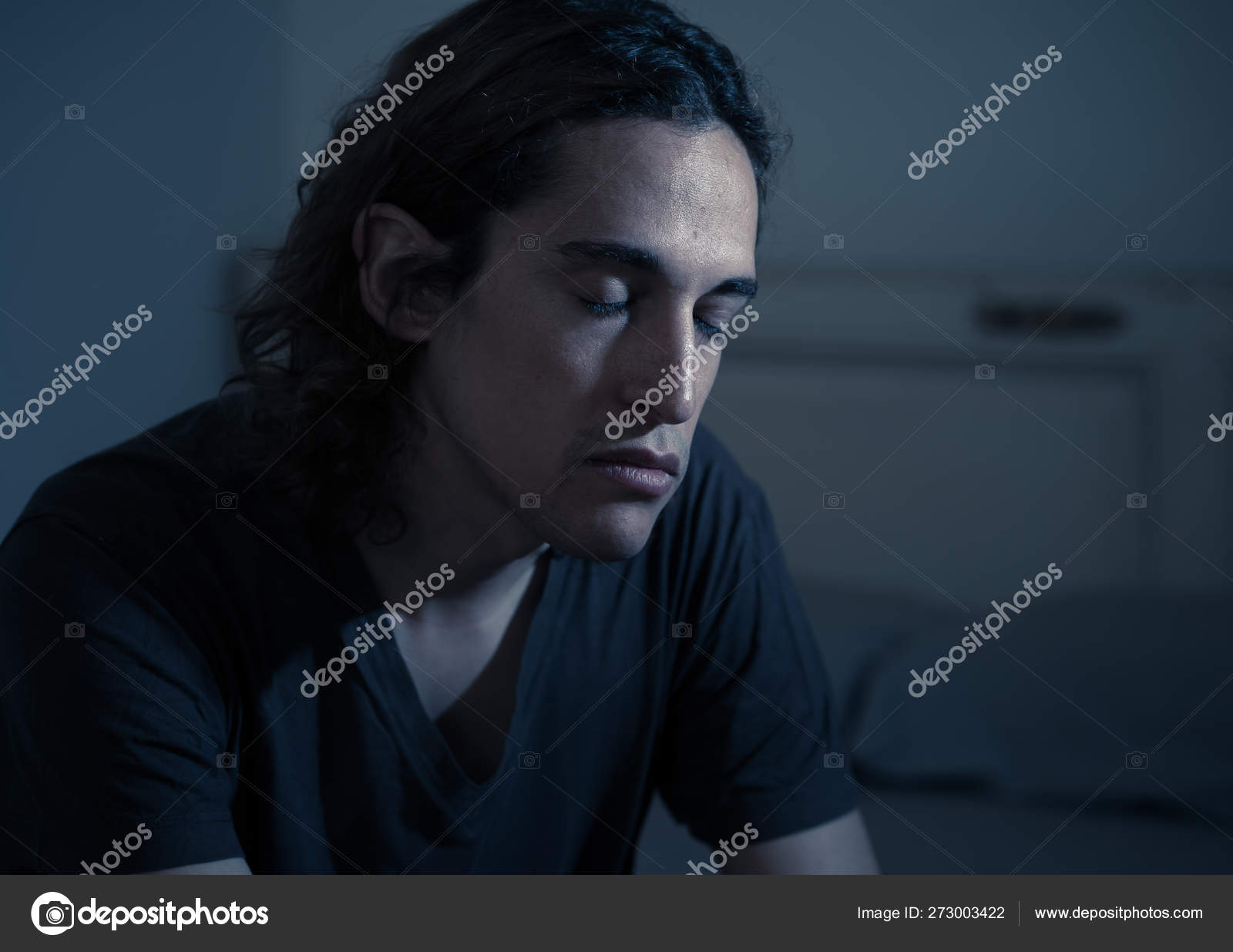 Sad Person Crying Alone