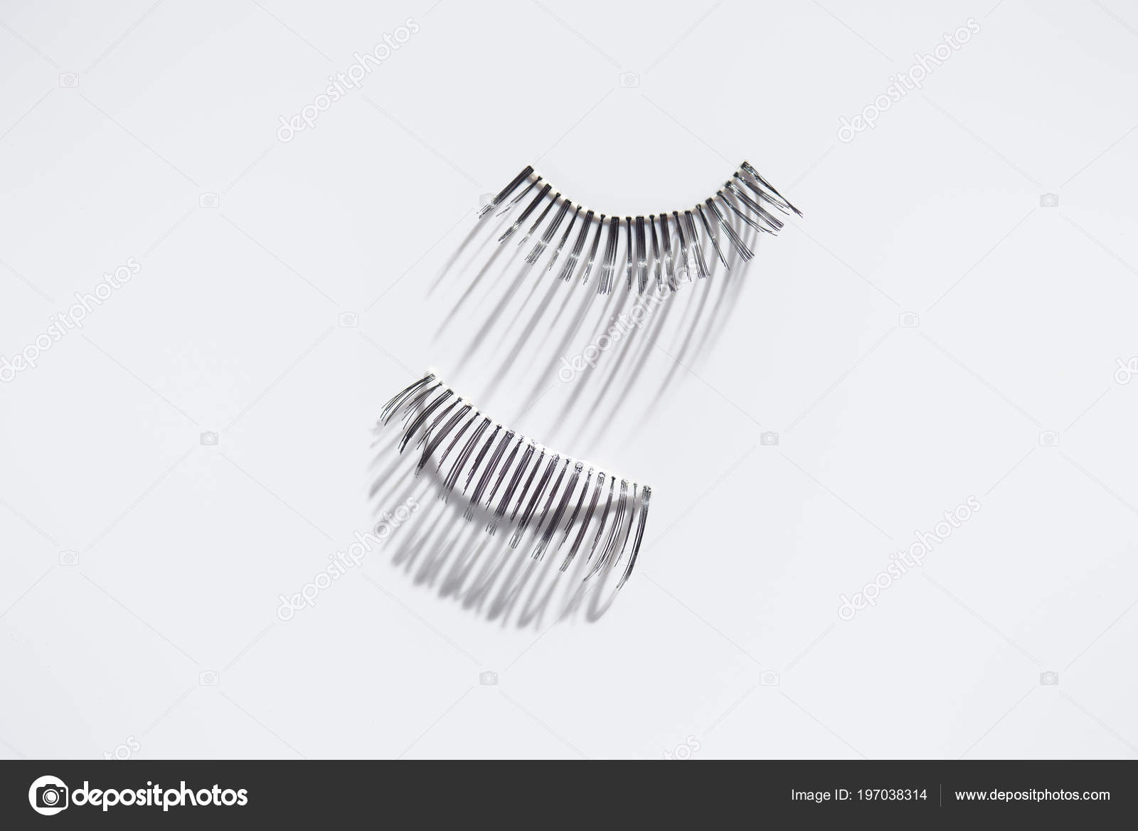 Set Long Fake Eyelashes White Background — Free Stock Photo ...