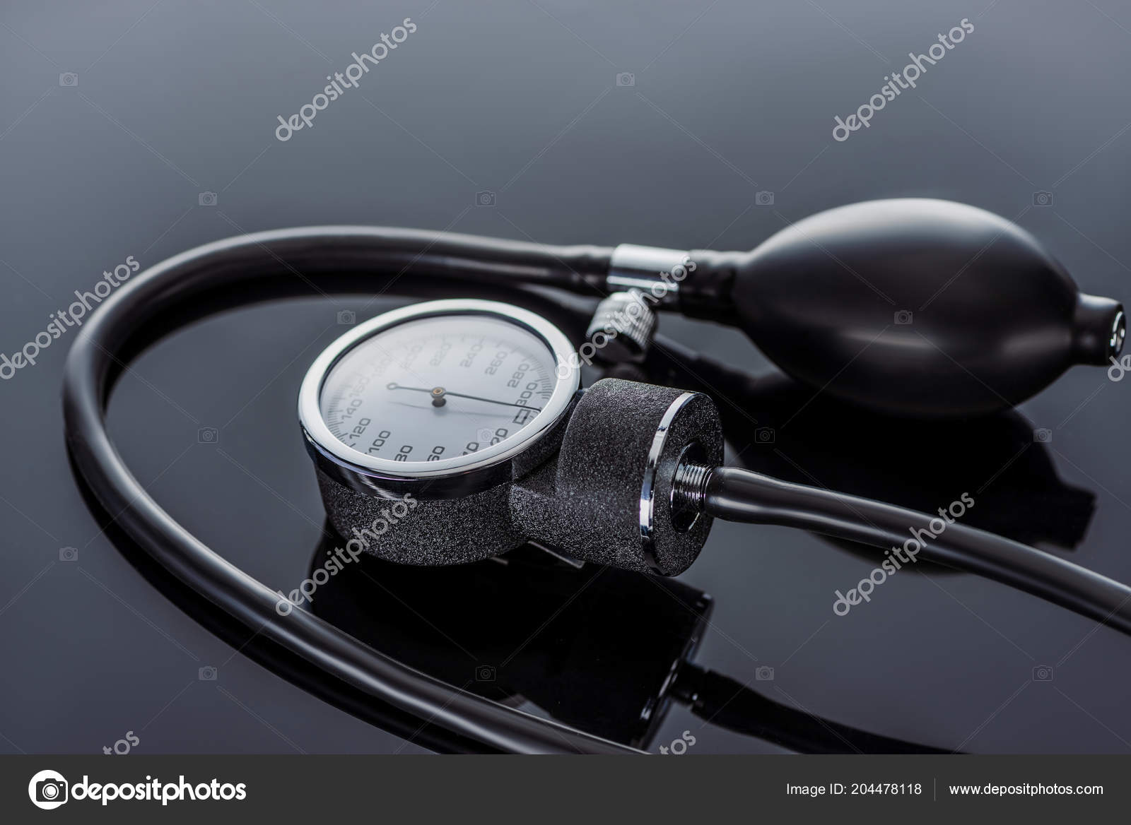 Close View Device Measuring Pressure Glass Surface Stock Photo by ...