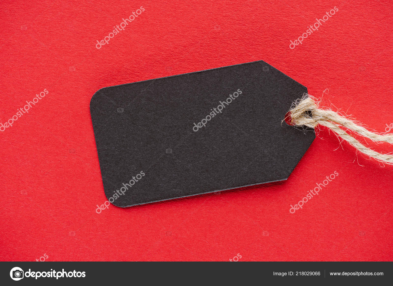 Black Empty Sale Tag Red Special Offer Black Friday — Stock Photo ...