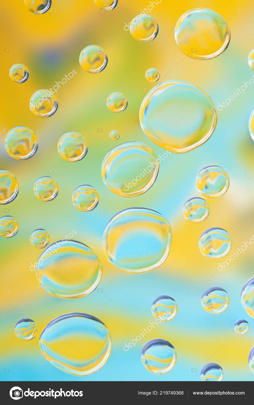 Beautiful Clean Water Drops Bright Blurred Abstract Background Stock ...