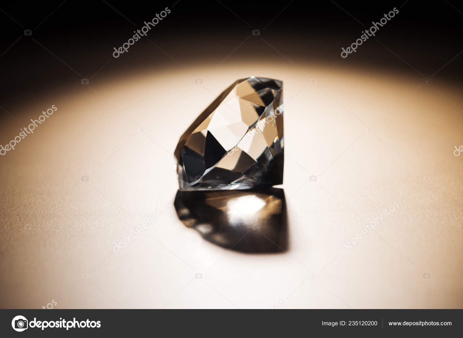 Clear Big Diamond Black Golden Background — Stock Photo © VadimVasenin ...