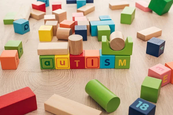 Autism Lettering Made Multicolored Cubes Notebook Building Blocks ...