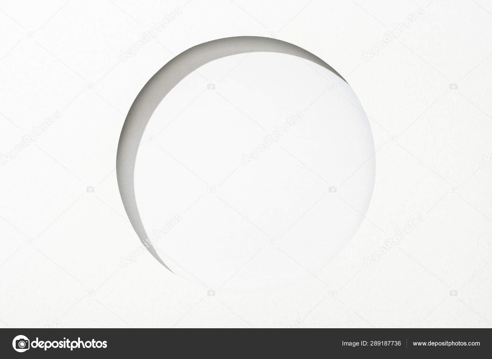 Cut Out Hole White Paper White Simple Background Stock Photo by ...