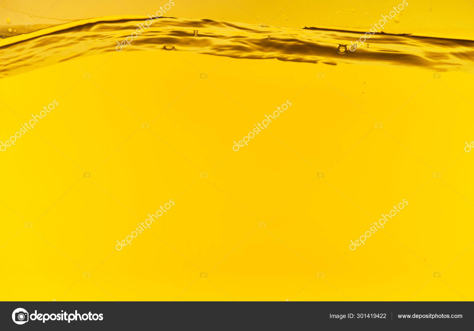 Wavy Clear Deep Water Yellow Bright Background Stock Photo by ...