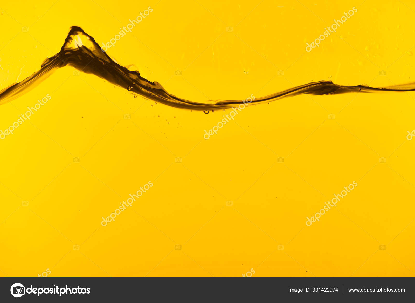 Wavy Transparent Deep Water Yellow Background — Stock Photo ...