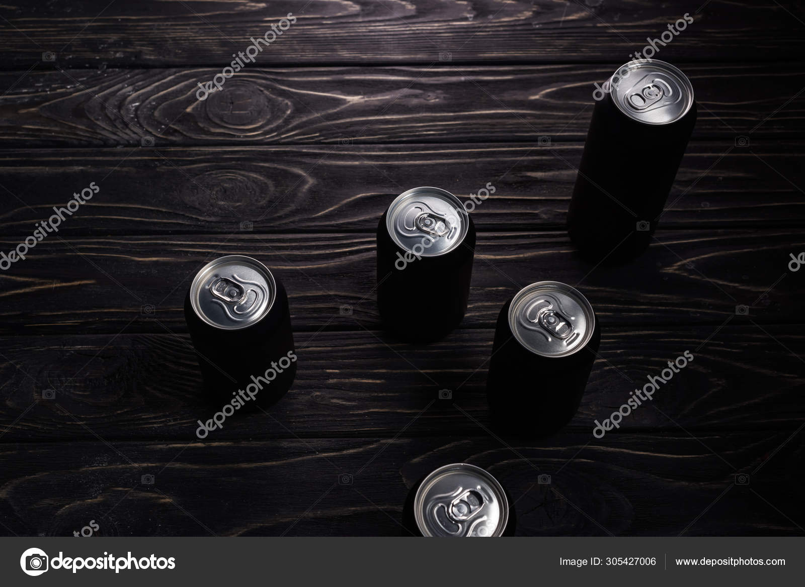 Aluminum Cans Beer Wooden Table Copy Space — Stock Photo © VadimVasenin ...
