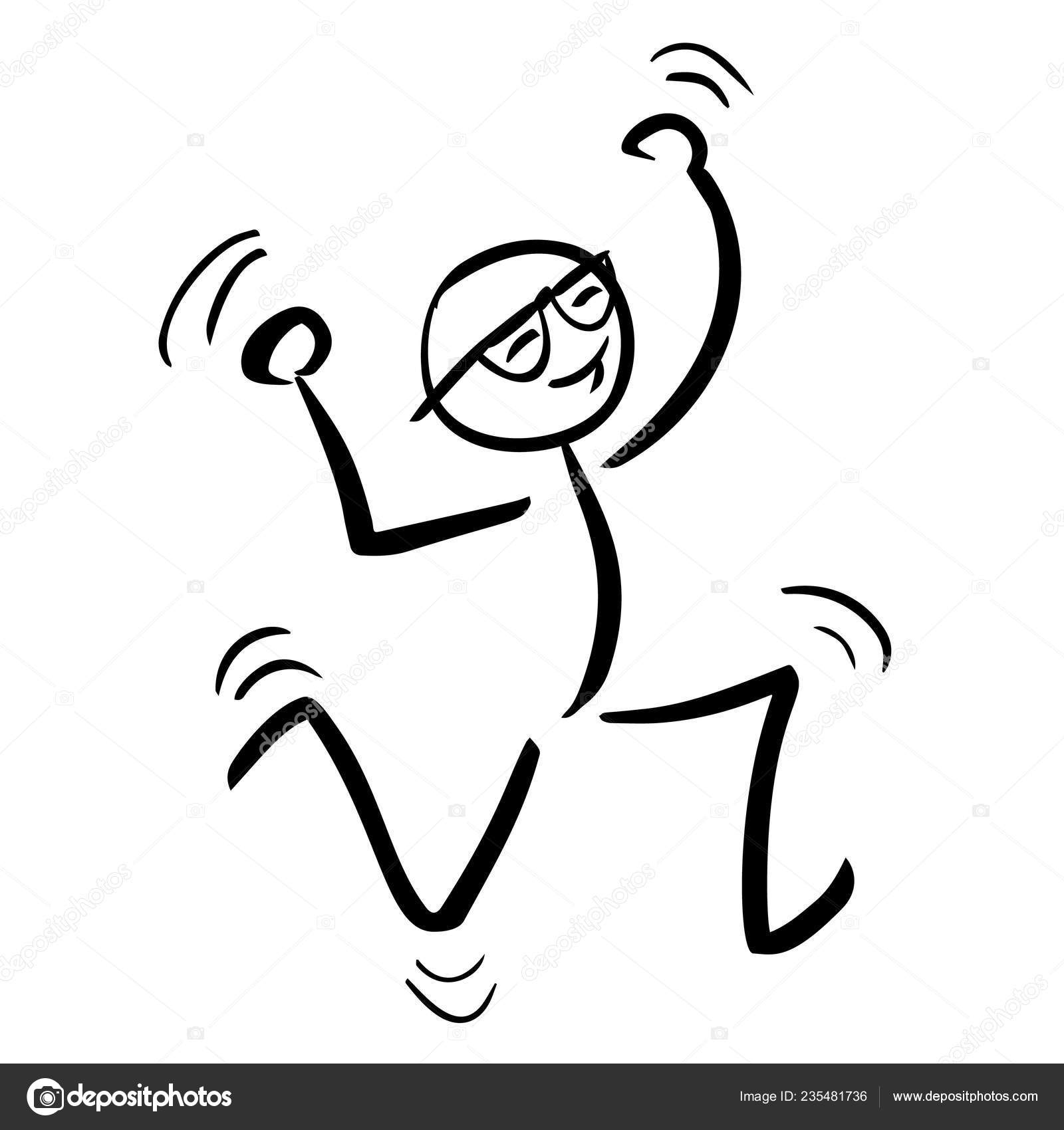 Excited Stick Person