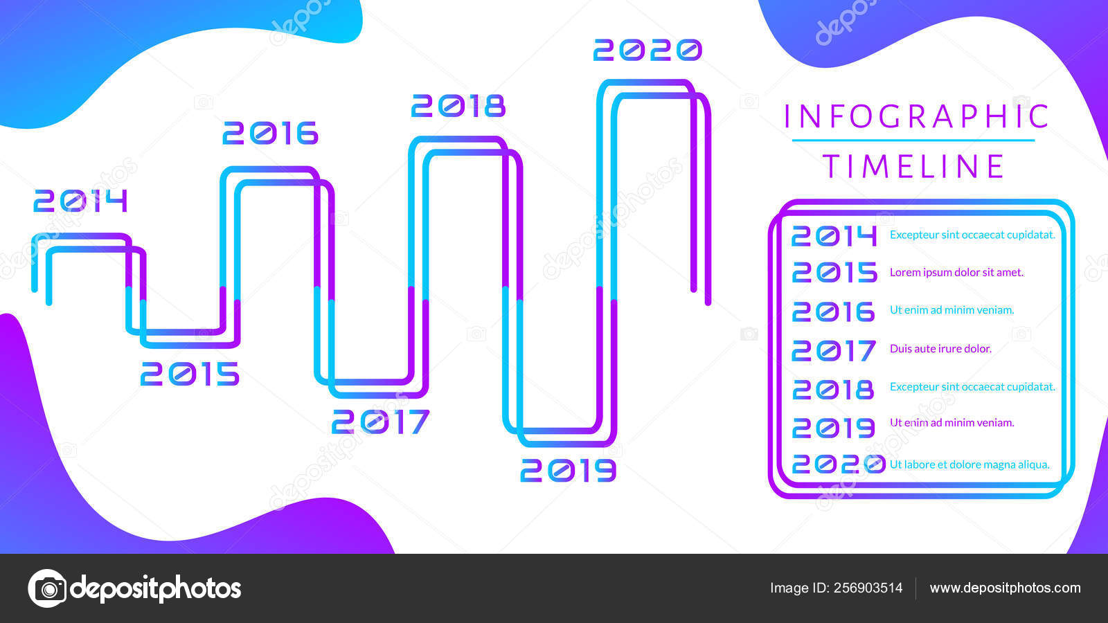 Futuristic Infographic timeline with 7 options (steps, years) an Stock ...