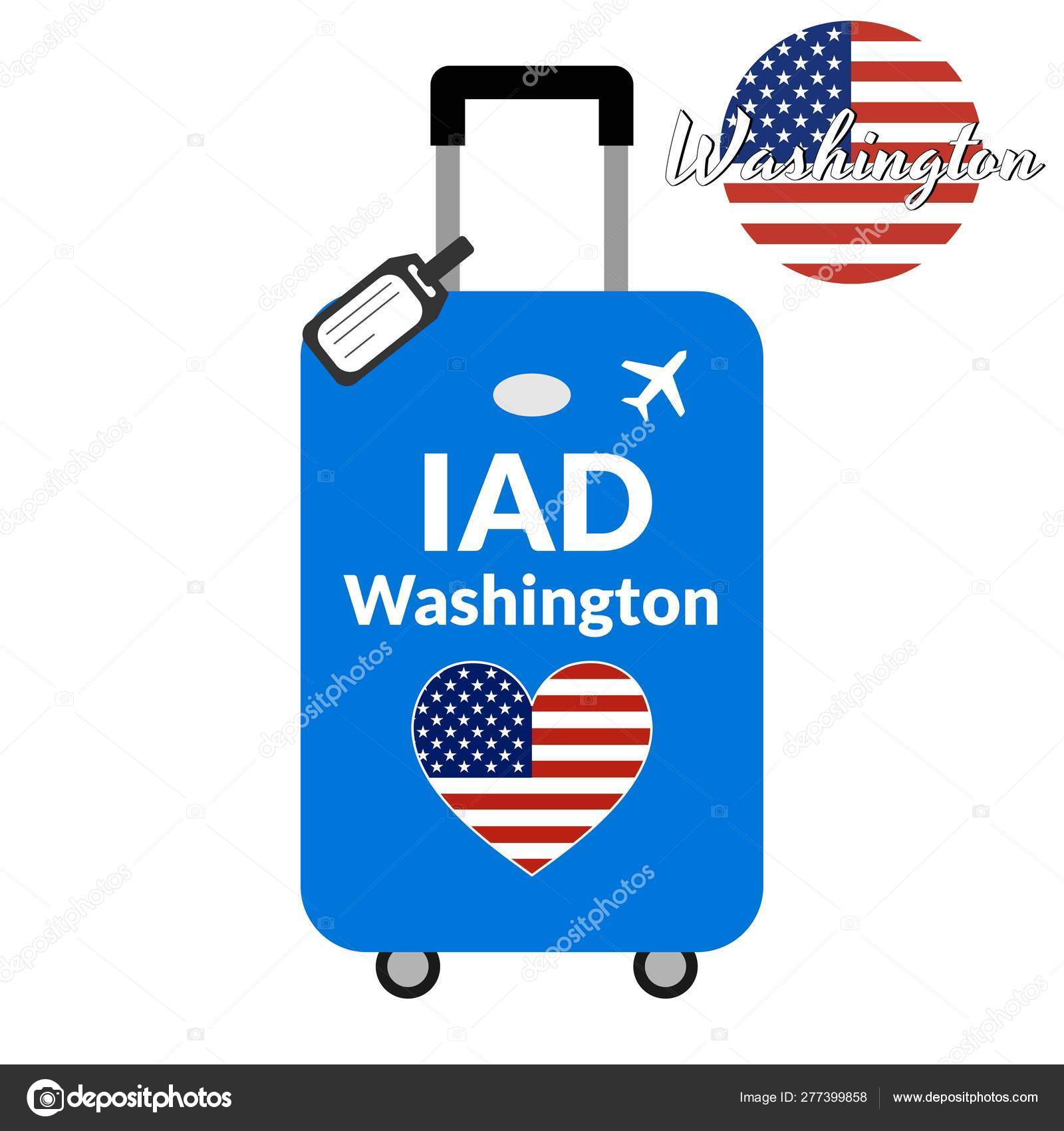 Luggage with airport station code IATA or location identifier and ...