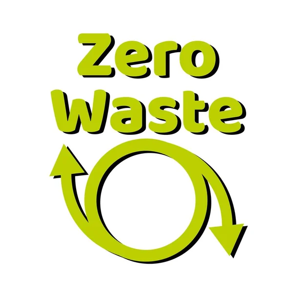 Image vectorielle Zéro déchet lettrage texte signe ou logo. Concept de ...