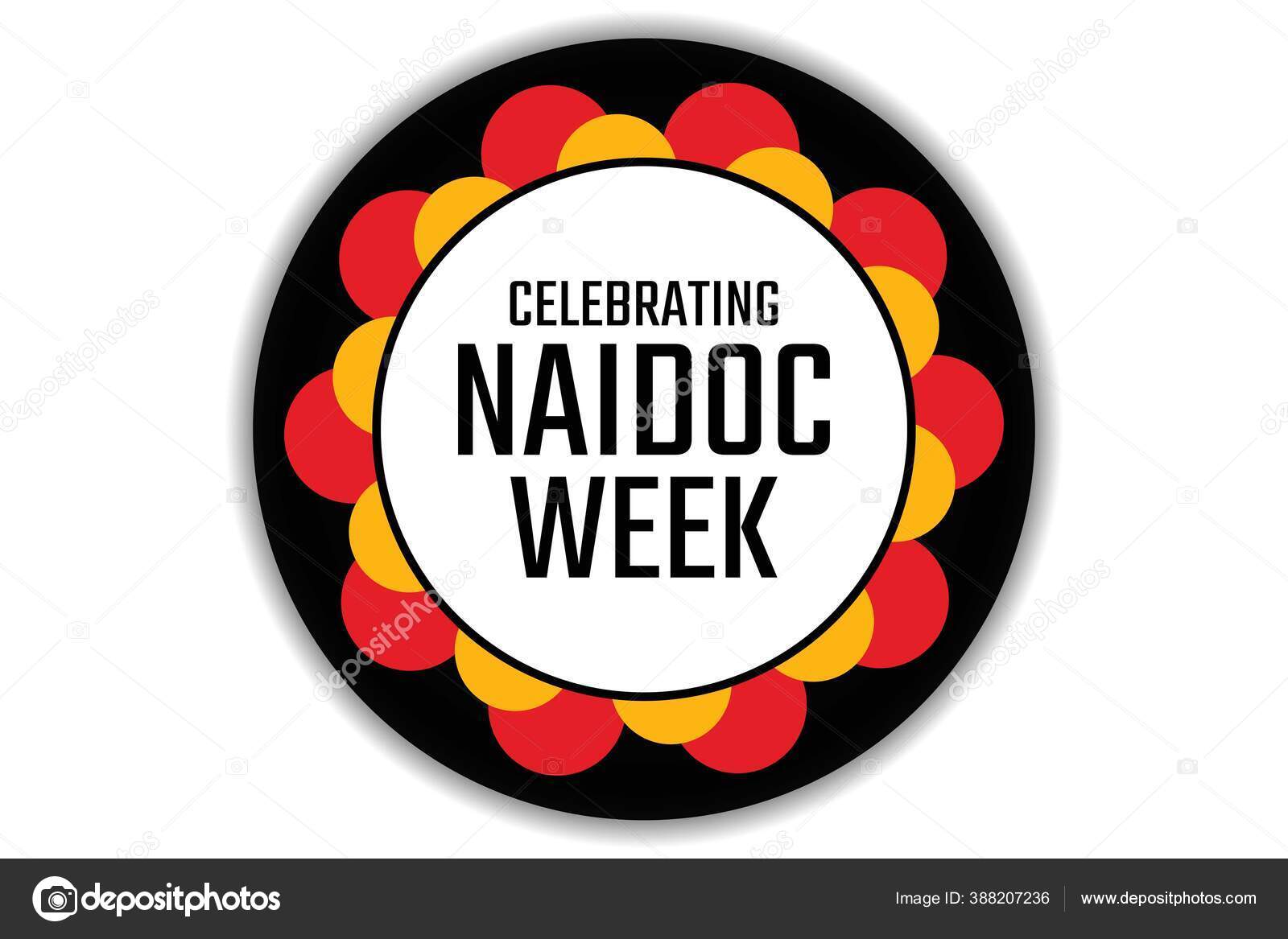 Celebrando la Semana NAIDOC. Concepto de vacaciones. Plantilla para ...