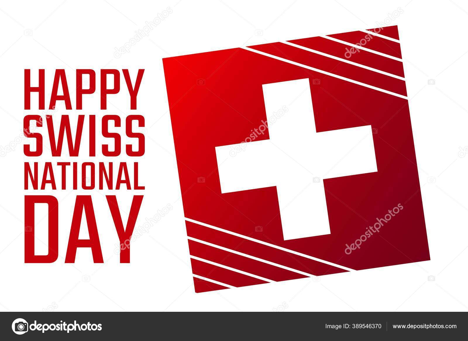 Swiss National Day. Holiday concept. Template for background, banner ...