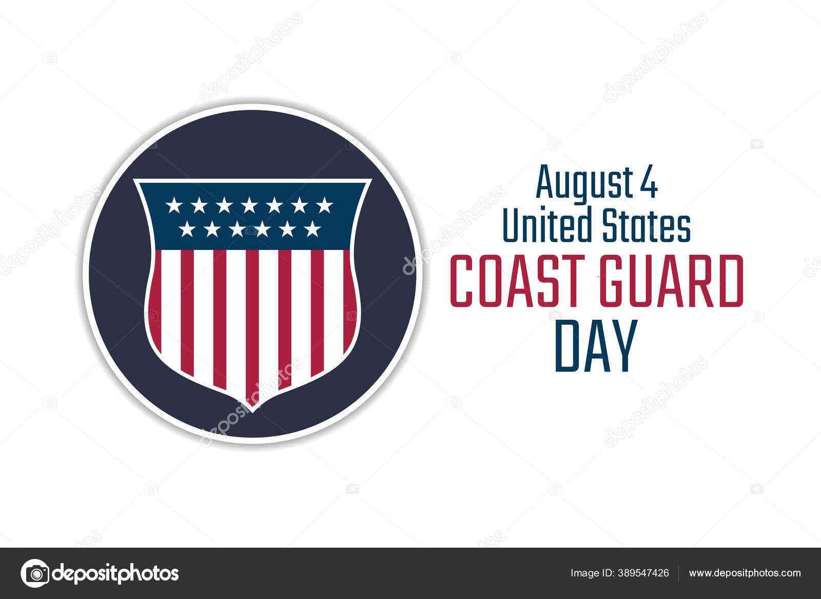 Coast Guard Day. August 4. Holiday concept. Template for background ...
