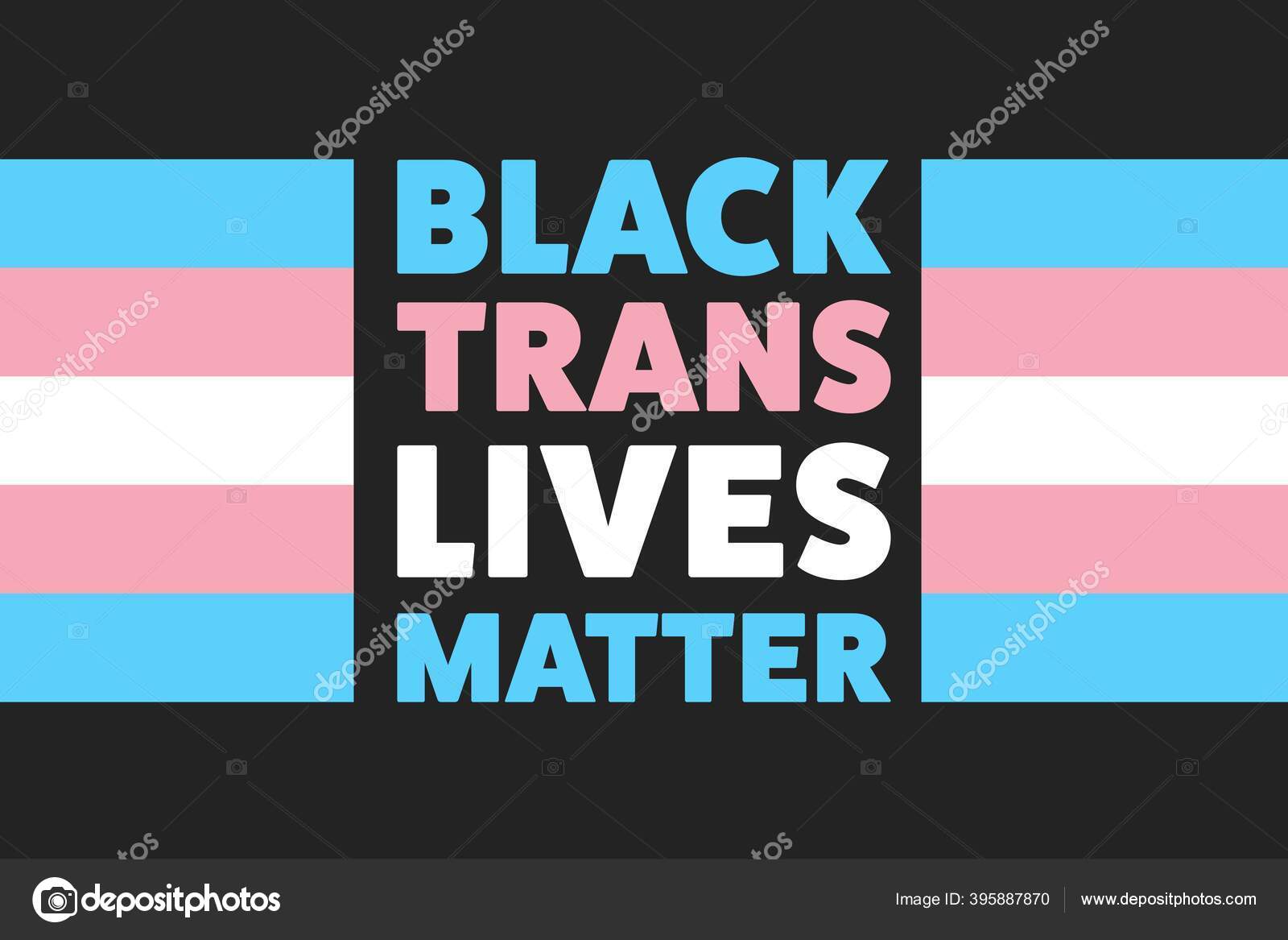 Black trans lives matter concept. Template for background, banner, card ...