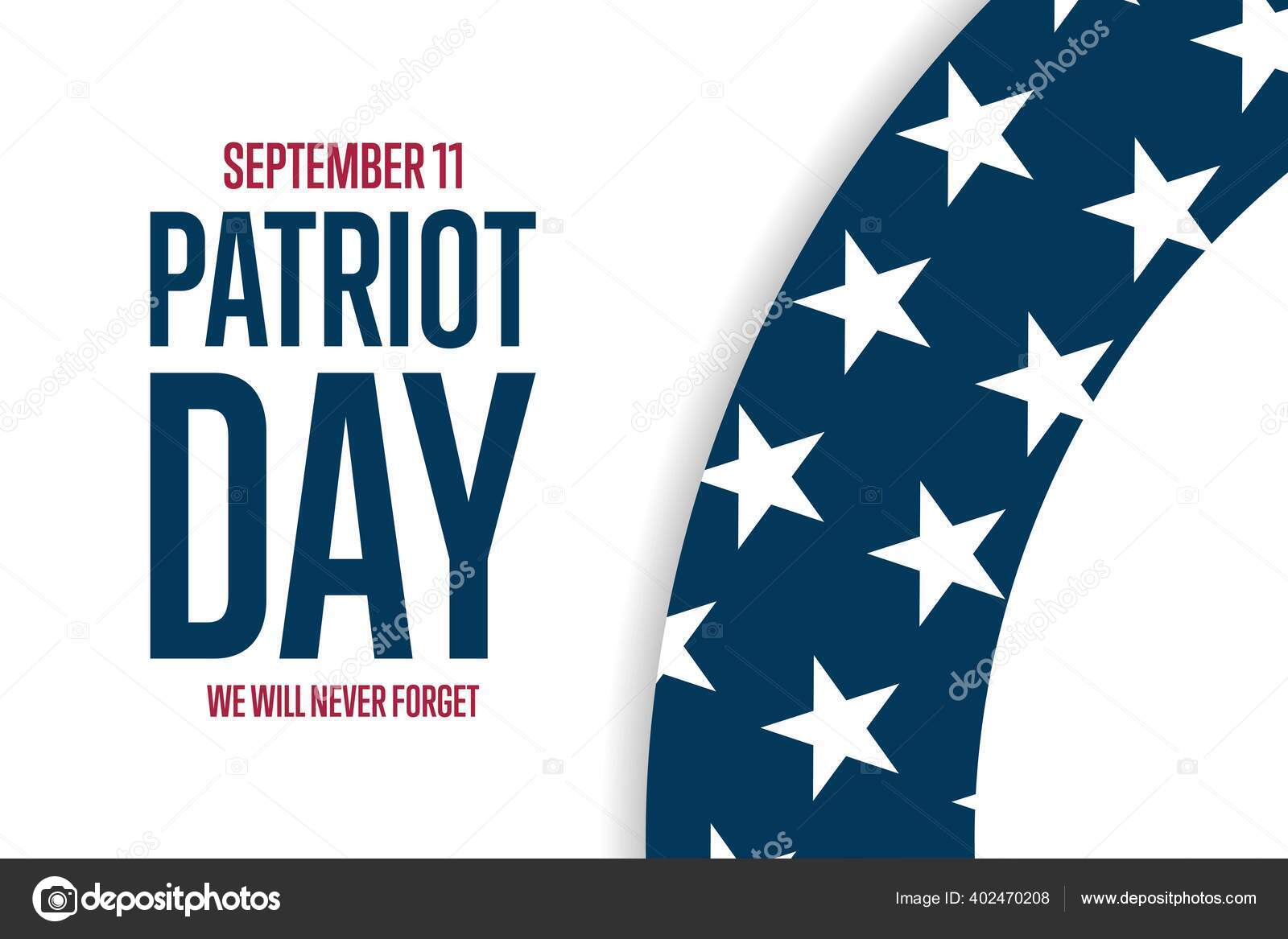 Día del Patriota. 11 de septiembre. Plantilla para fondo, banner ...