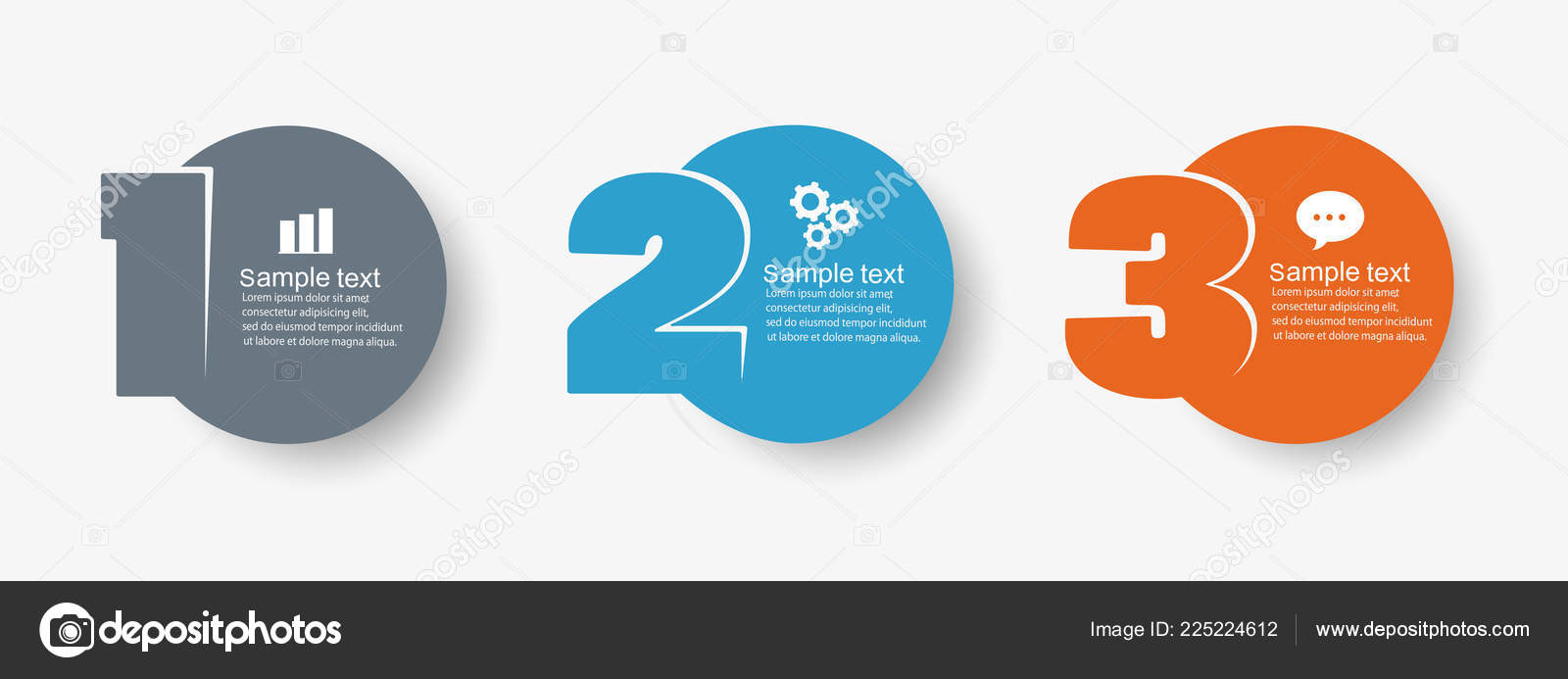 Vector Minimal Infographic Design Template Icons Options Steps Can Used ...