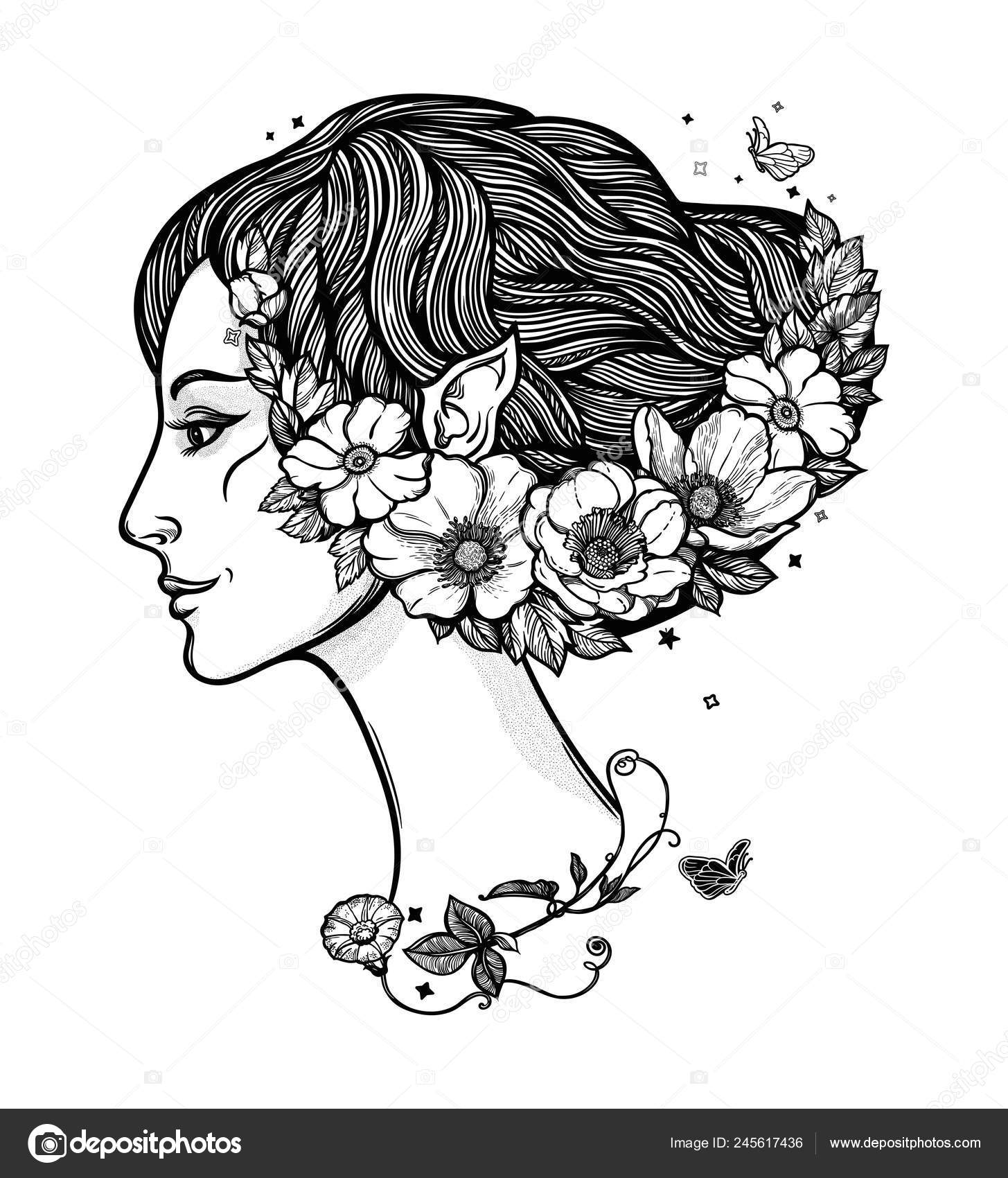 Forest Nymph Drawing