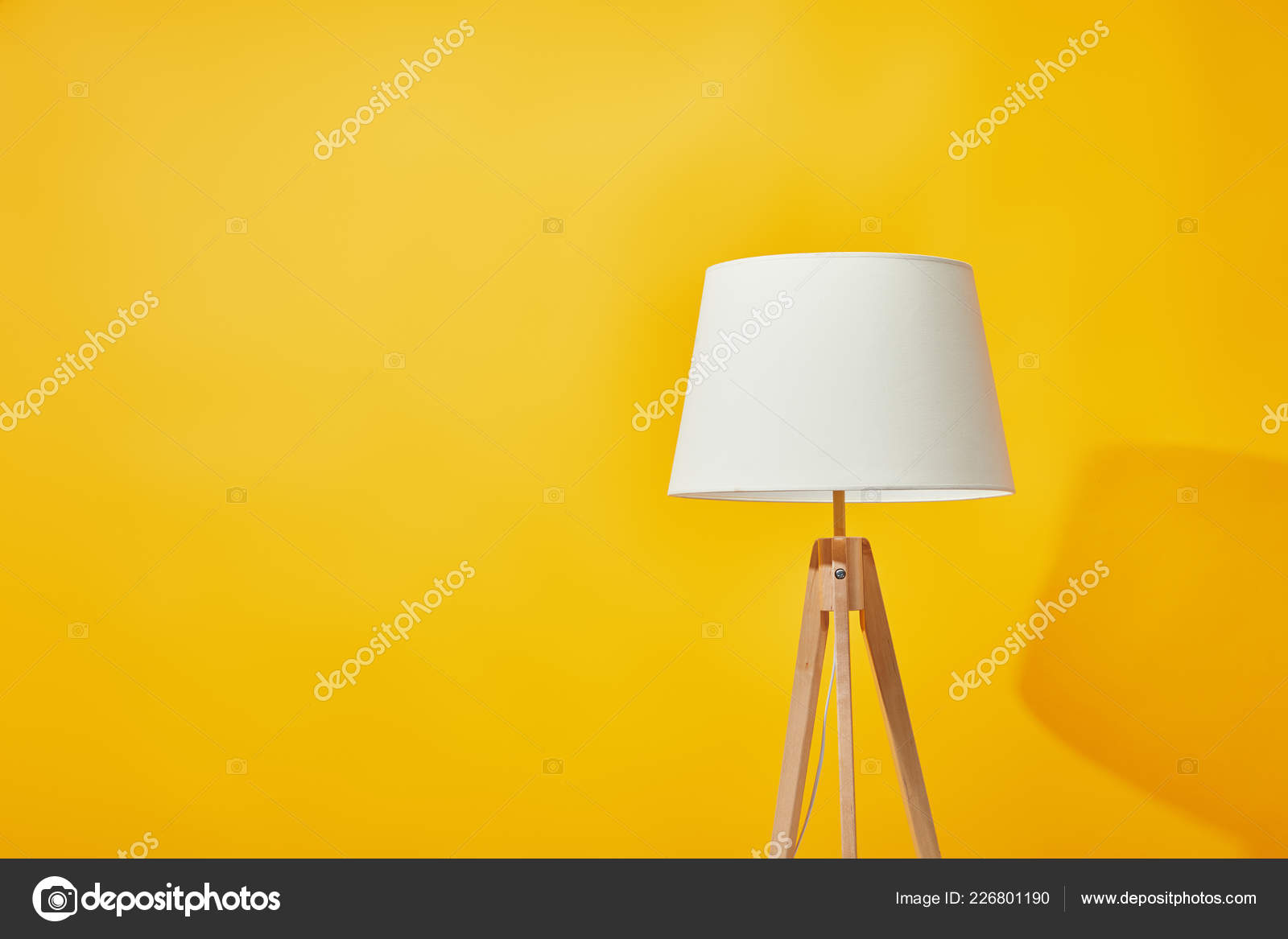 Minimalistic Lamp Bright Yellow Background ⬇ Stock Photo, Image by ...