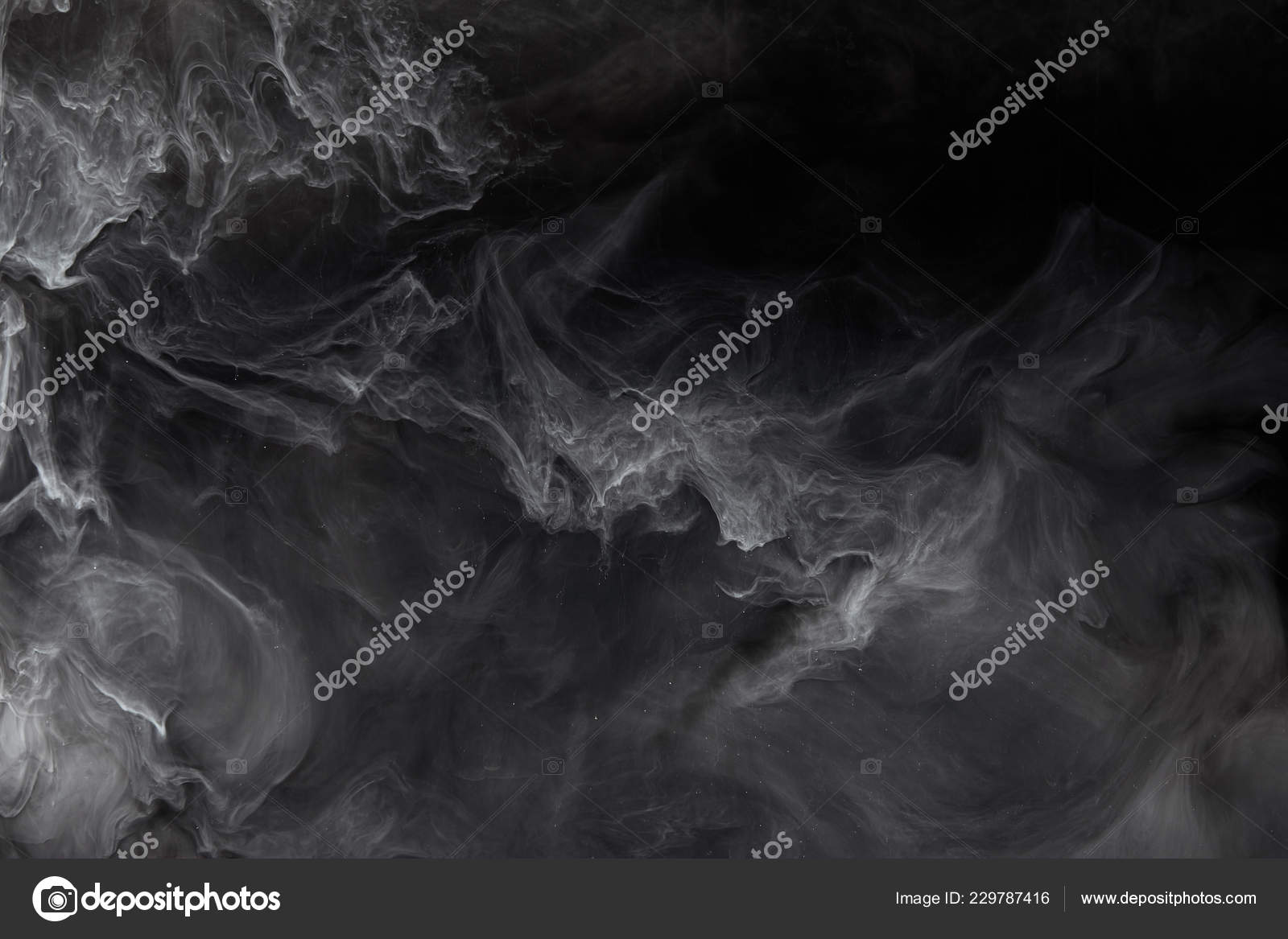 Abstract Splash Grey Paint Black Background — Stock Photo ...