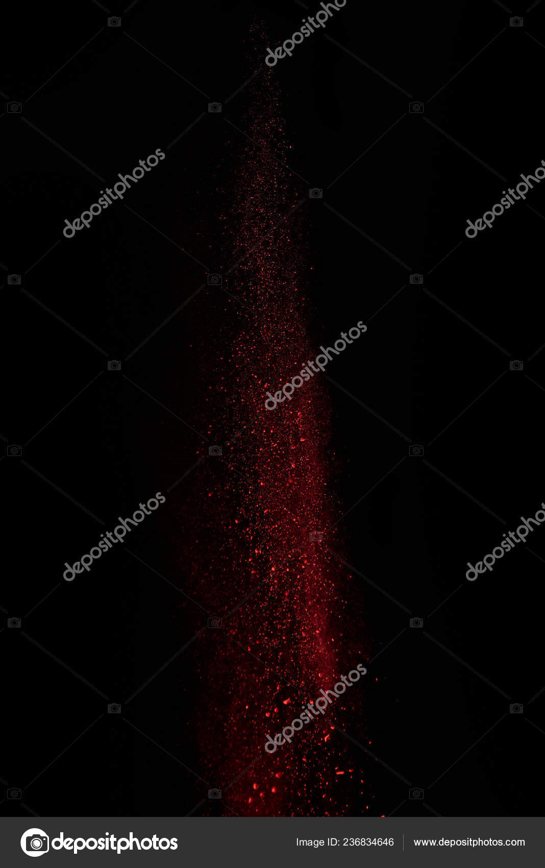 Red Powder Air Falling Black Background — Stock Photo © AntonMatyukha ...