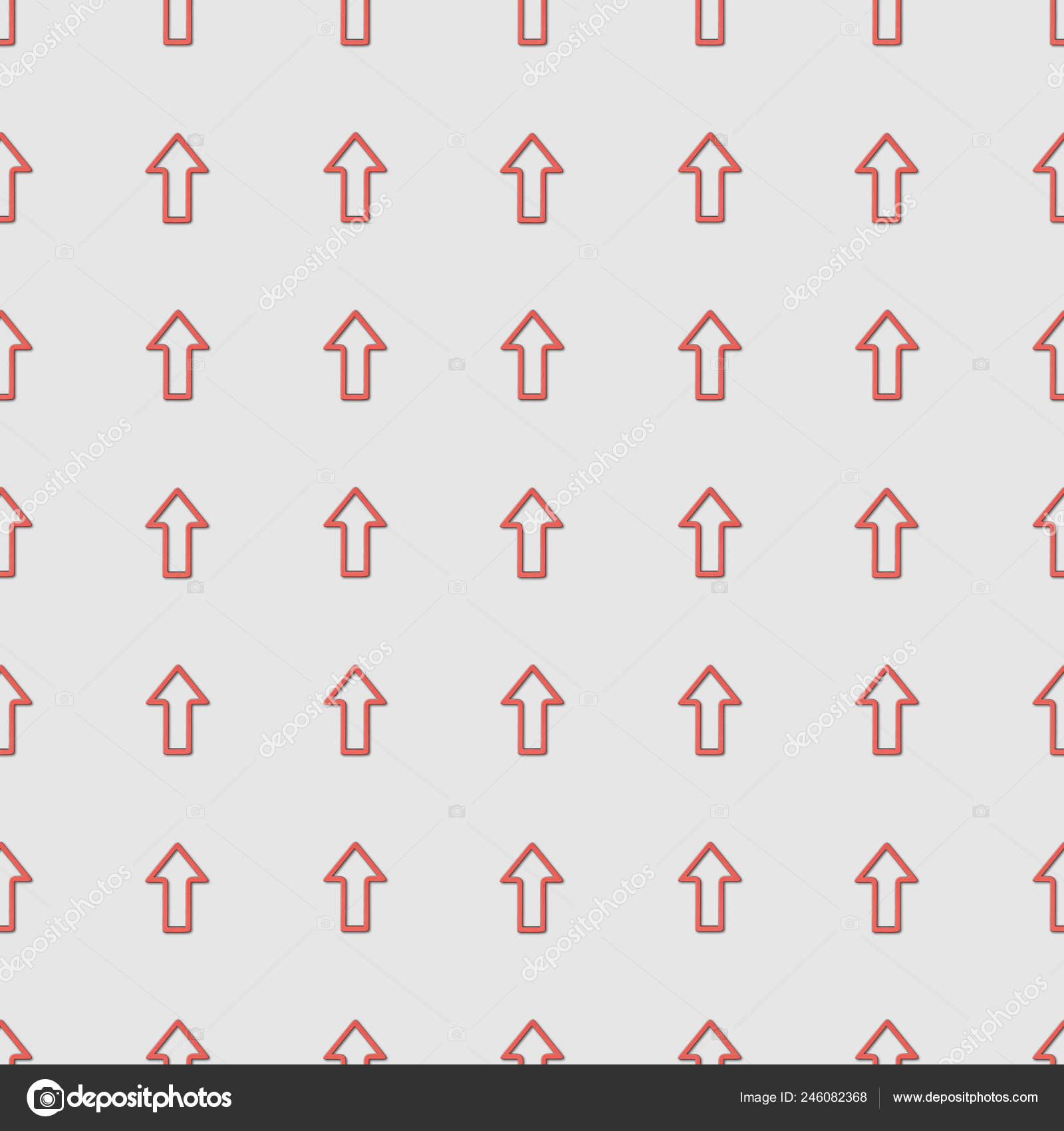 Collage Vertical Red Pointers Grey Background Seamless Background ...