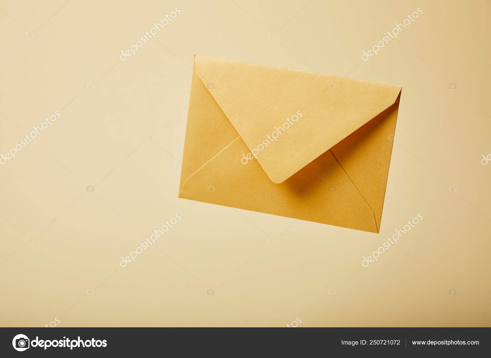 Yellow Bright Envelope Colorful Background Copy Space — Stock Photo ...