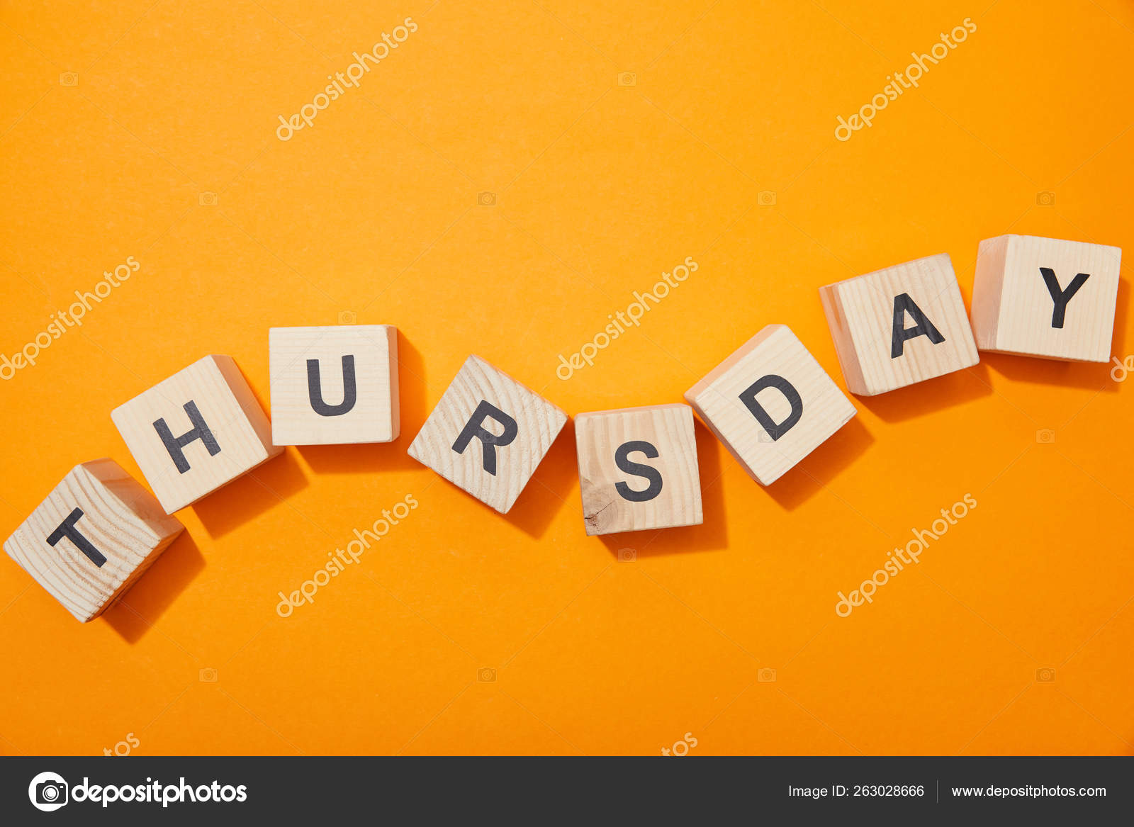 Top View Wooden Blocks Letters Orange Surface — Stock Photo ...