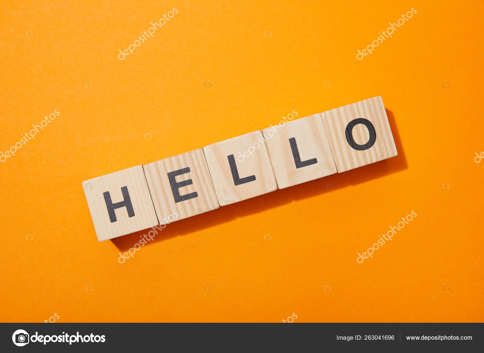 Top View Wooden Cubes Letters Orange Surface — Stock Photo ...