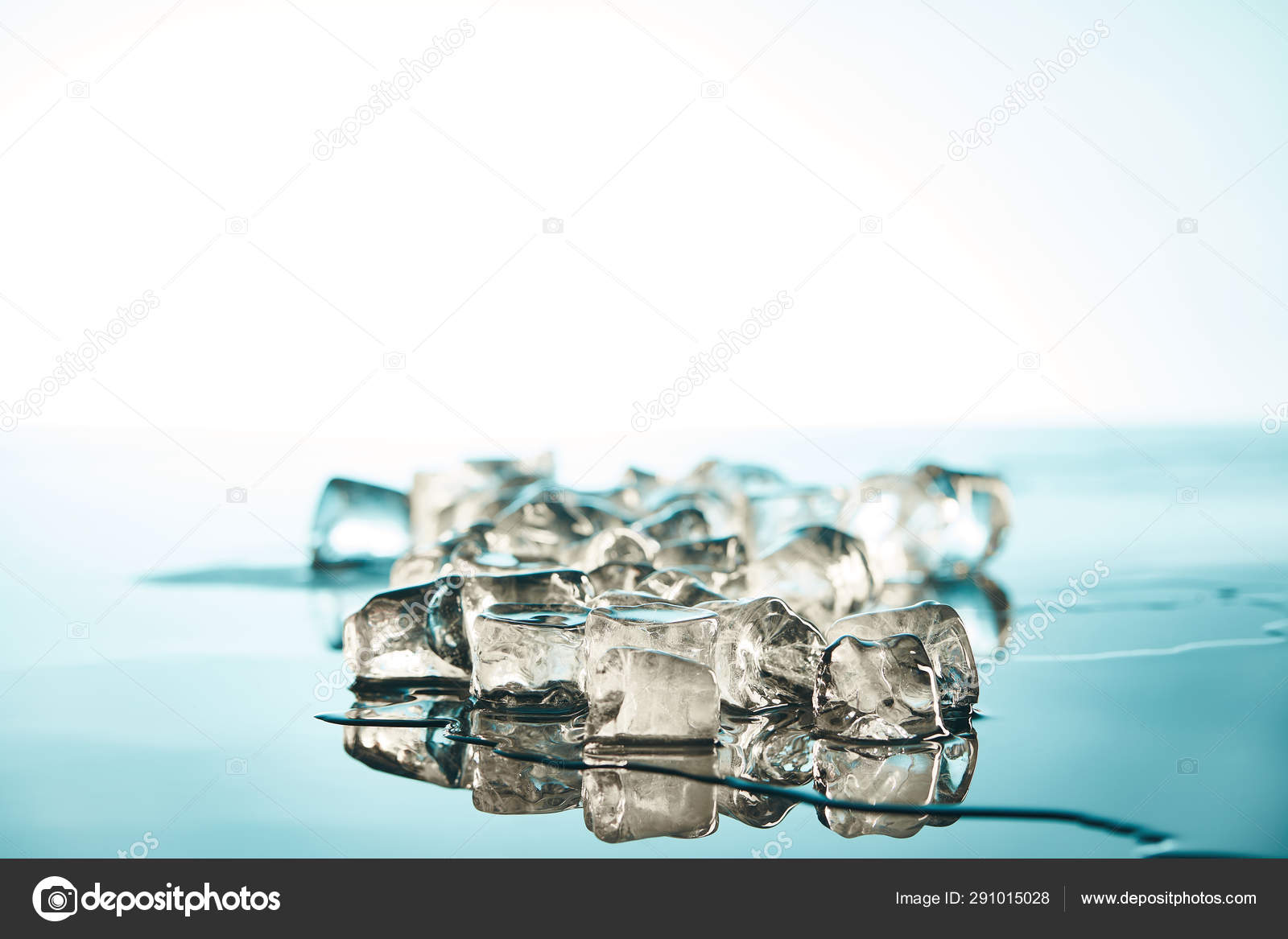 Stacked Ice Cubes Melting