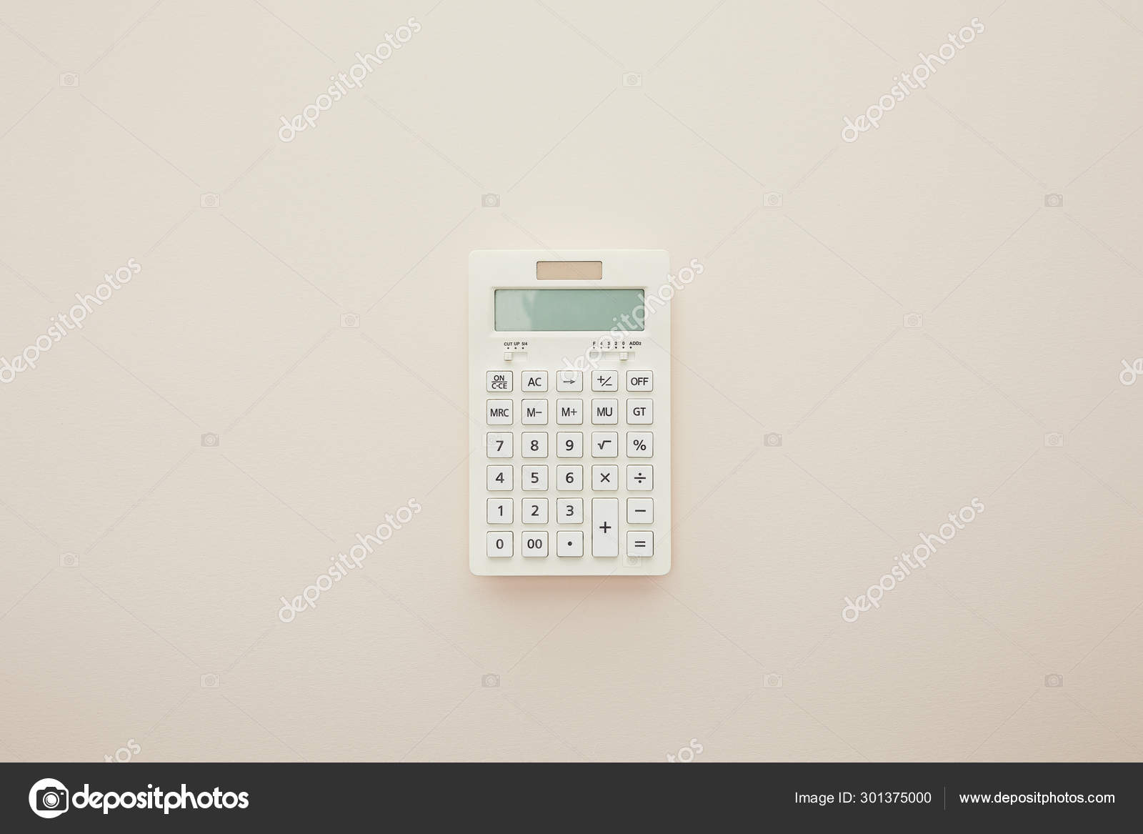 Top View Calculator Isolated Beige Stock Photo by ©AntonMatyukha 301375000