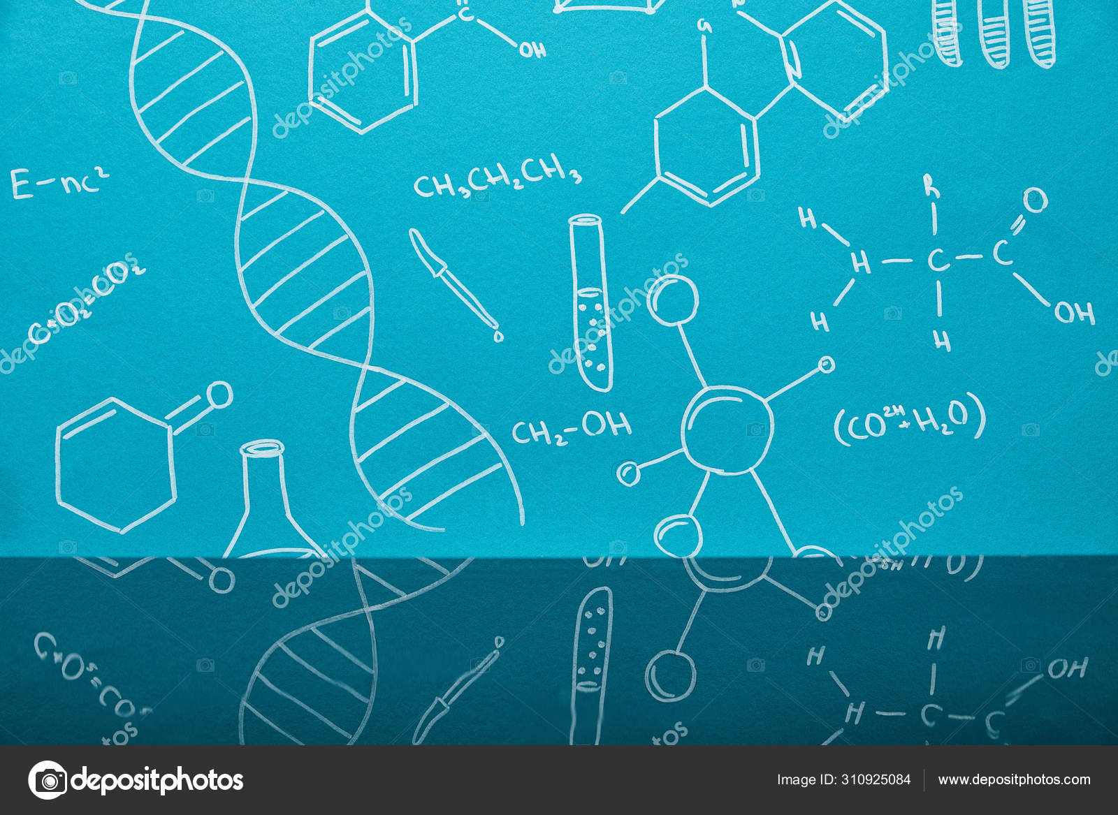 Blue Background Molecular Structure Signs — Stock Photo © AntonMatyukha ...