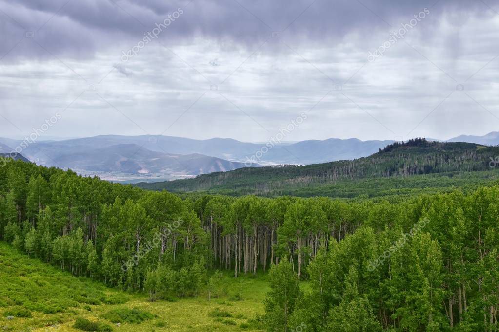 Guardsman Pass vistas panor micas del Paisaje del Paso, Midway y Heber ...