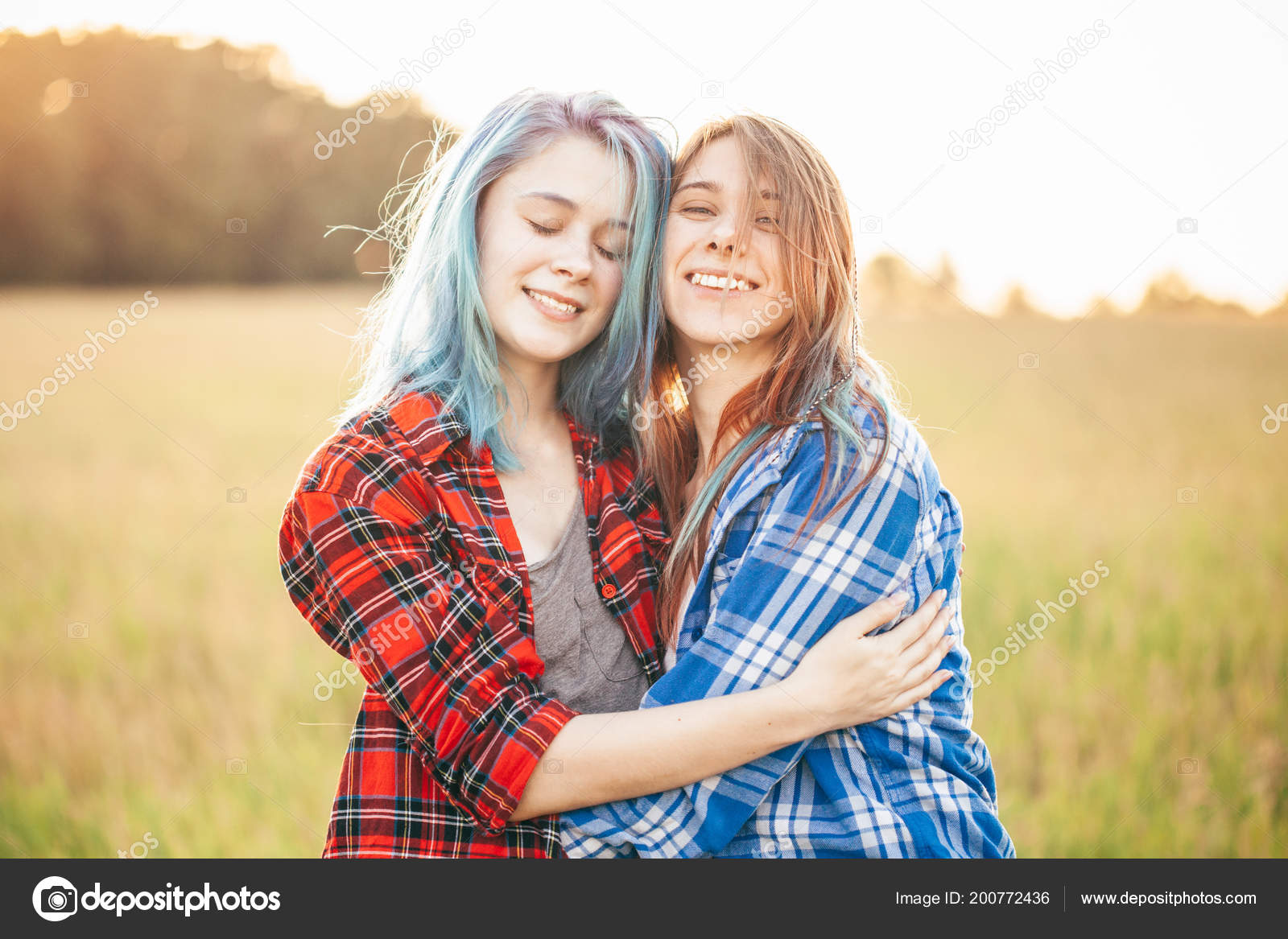 Two Best Friends Hugging