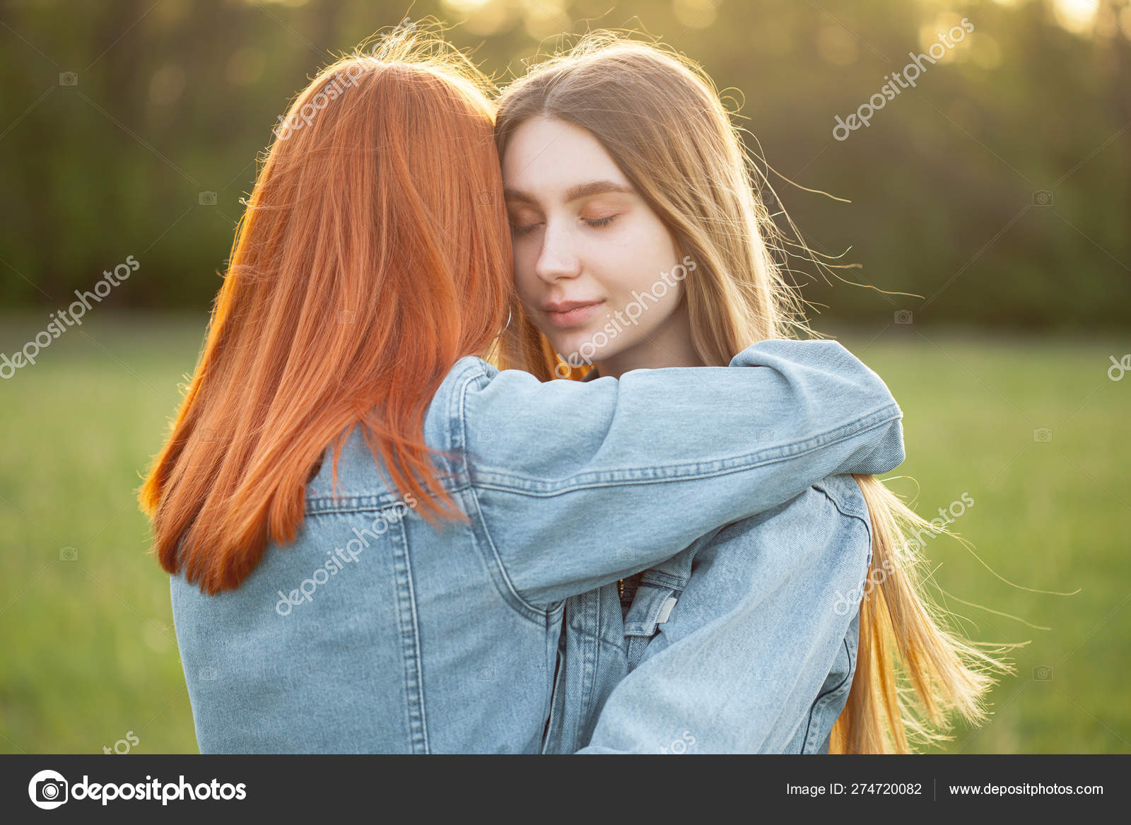Two Best Friends Hugging