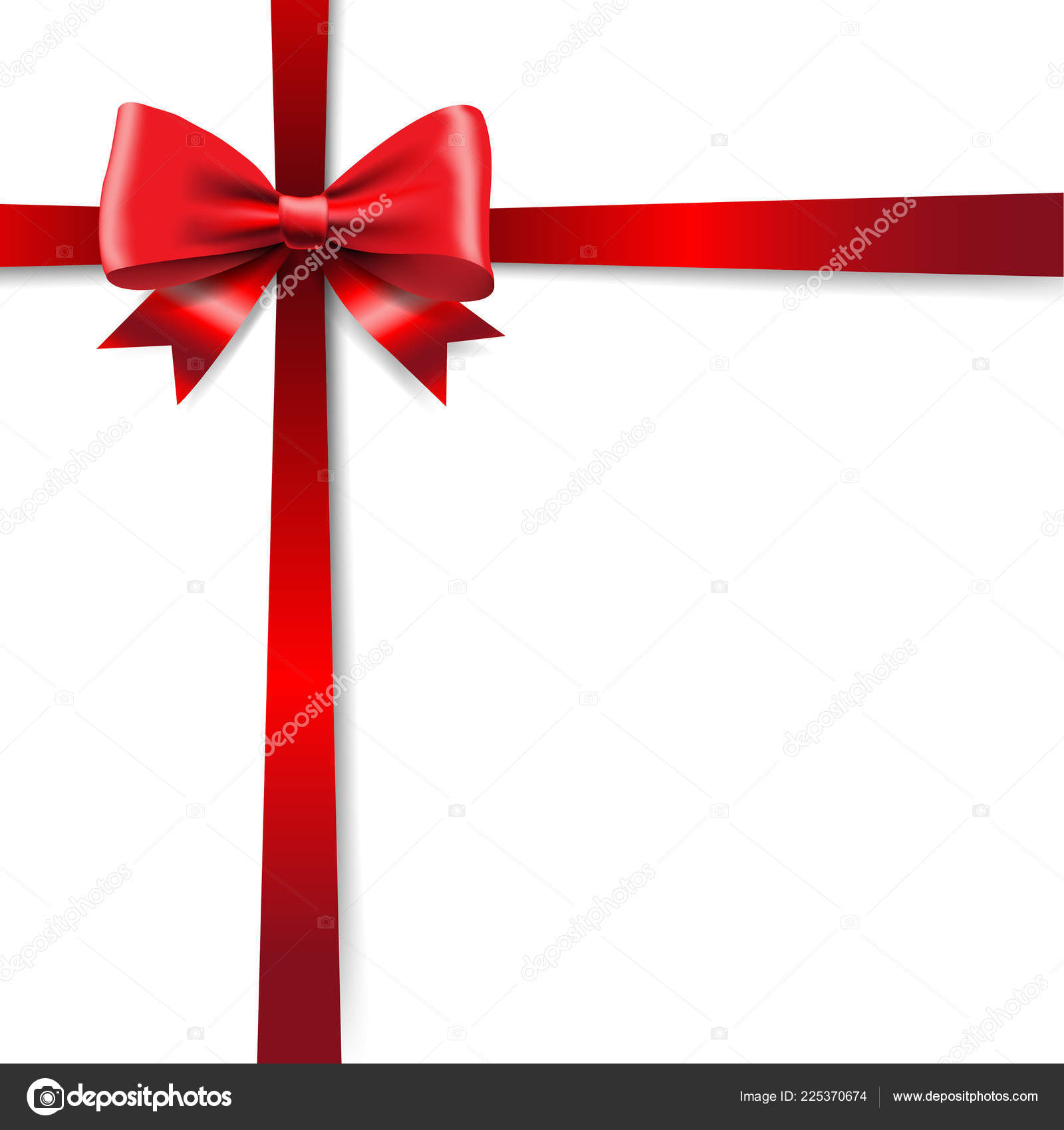 Red Ribbon Isolated Gradient Mesh Vector Illustration Stock Vector ...